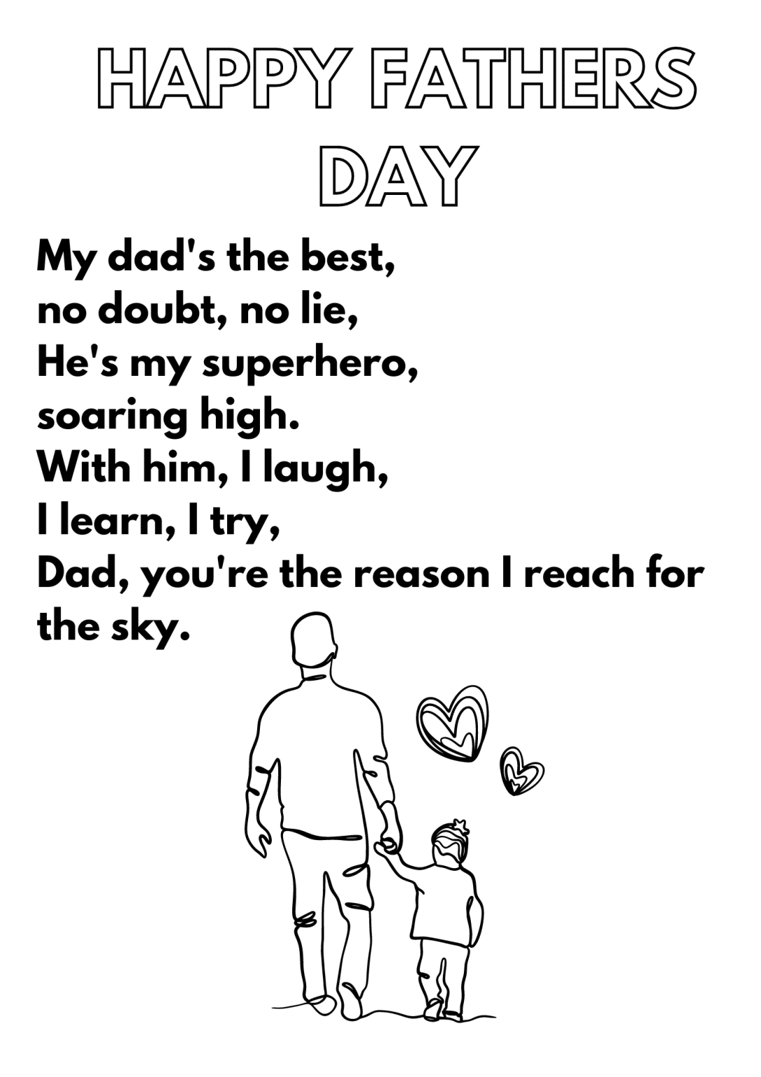 Free Printable Fathers Day Poem - Plan for Success HQ