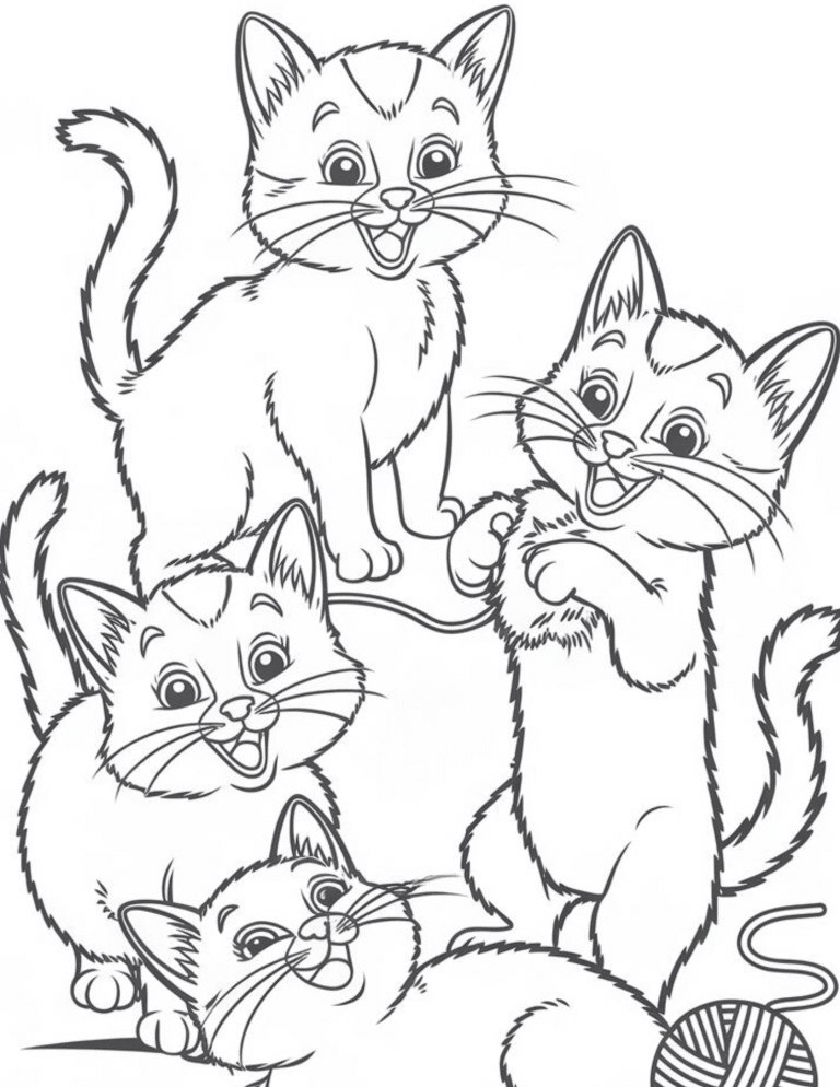 Cat Coloring Pages for All Ages - Plan For Success HQ