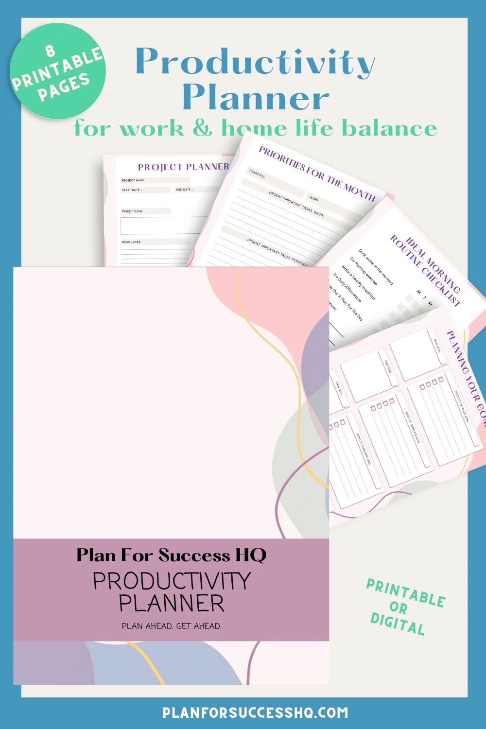 Free Productivity Planner - Plan For Success HQ