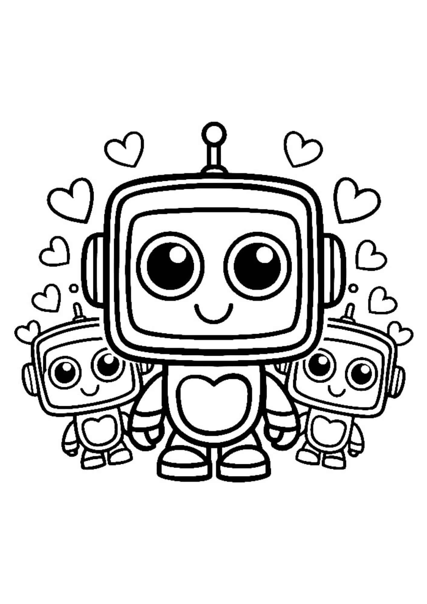 Free Robot Coloring Pages - Plan For Success HQ